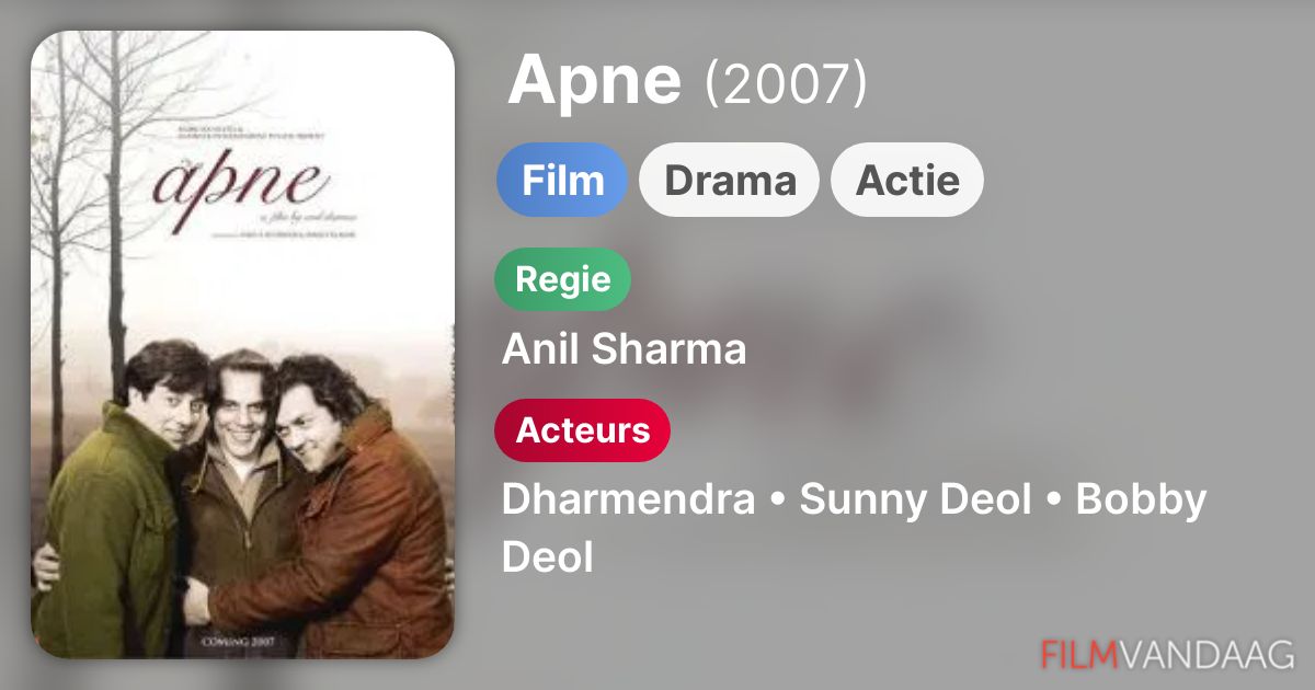 Apne (film, 2007) - FilmVandaag.nl