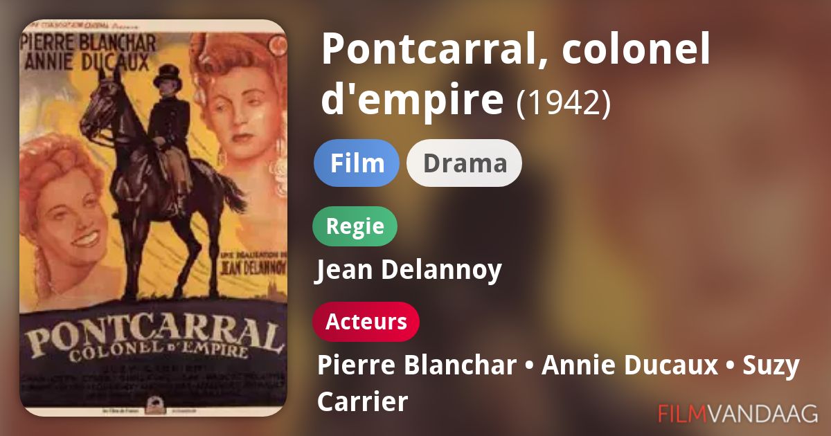 Pontcarral, colonel d'empire (film, 1942) - FilmVandaag.nl