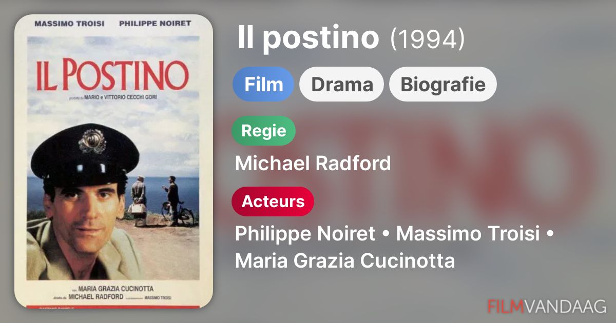 Il postino (film, 1994) - FilmVandaag.nl