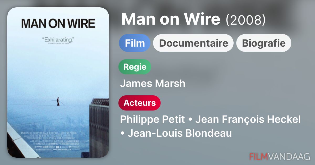 Man on Wire (film, 2008) - FilmVandaag.nl