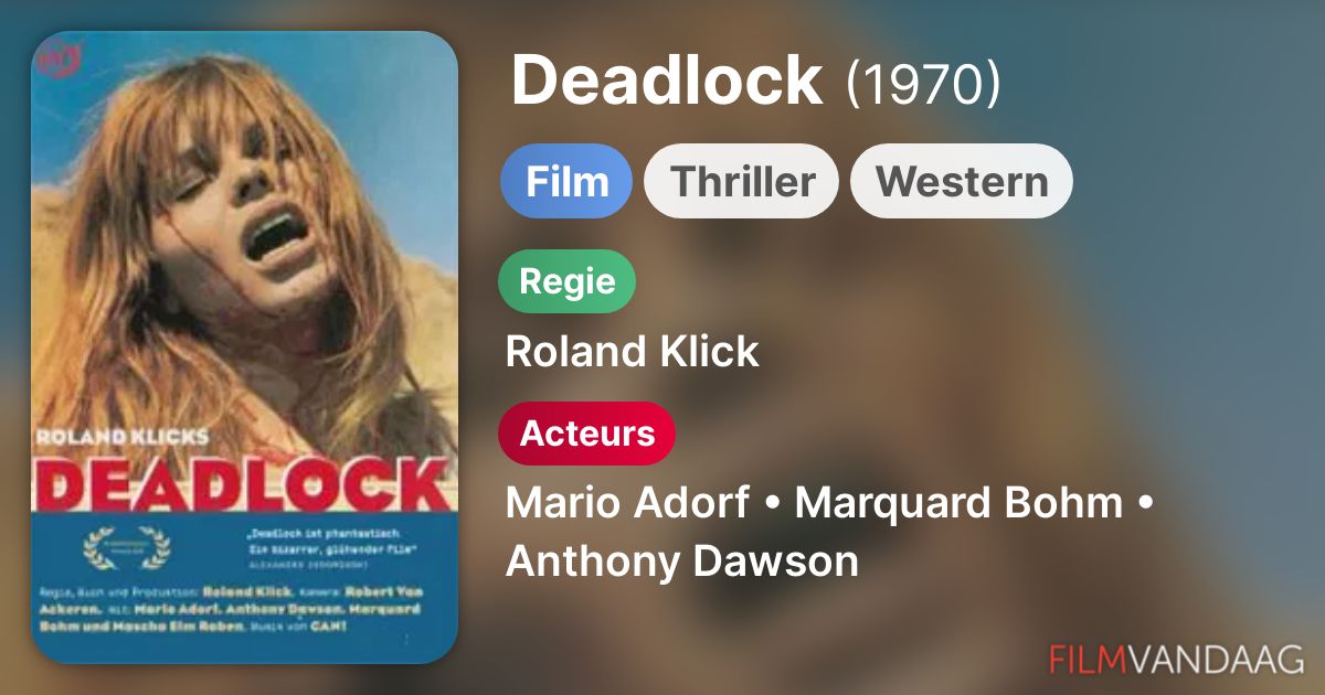Deadlock (film, 1970) - FilmVandaag.nl