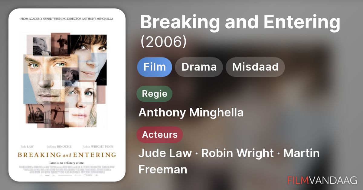 Breaking and Entering (film, 2006) - FilmVandaag.nl