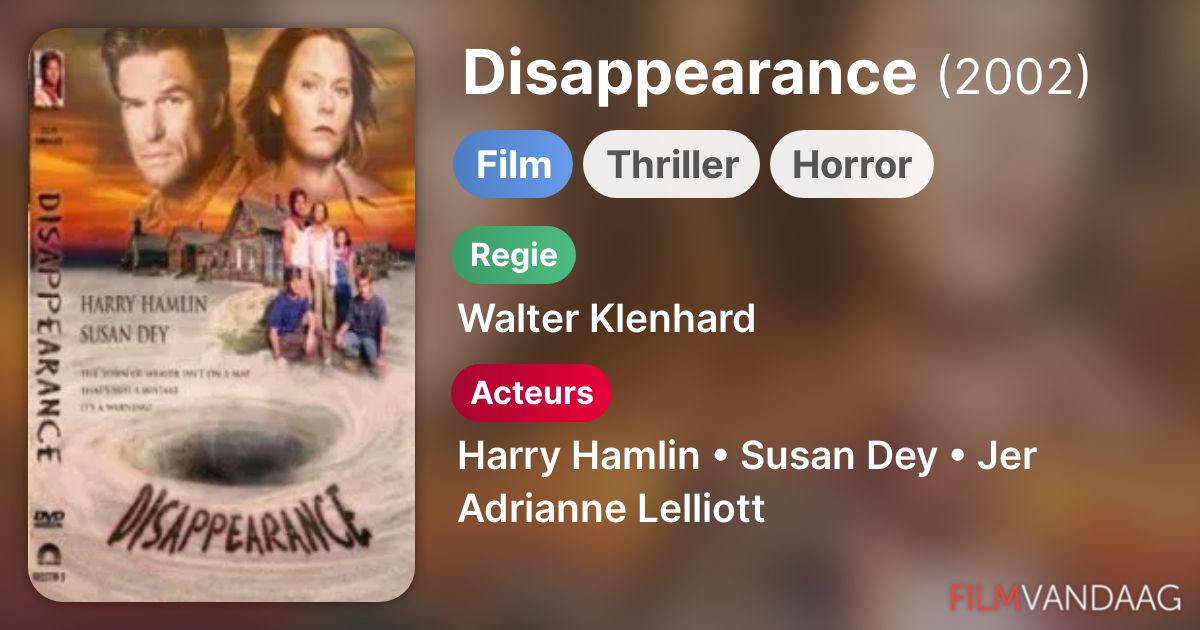 Disappearance (film, 2002) - FilmVandaag.nl