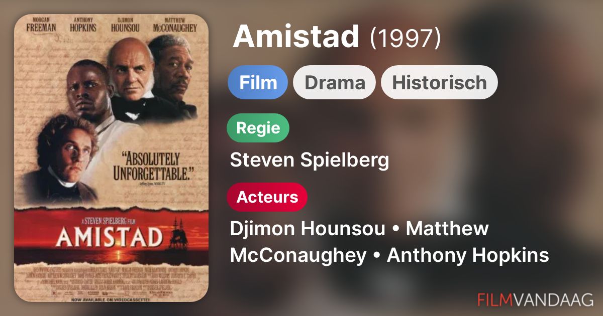 Amistad (film, 1997) - FilmVandaag.nl