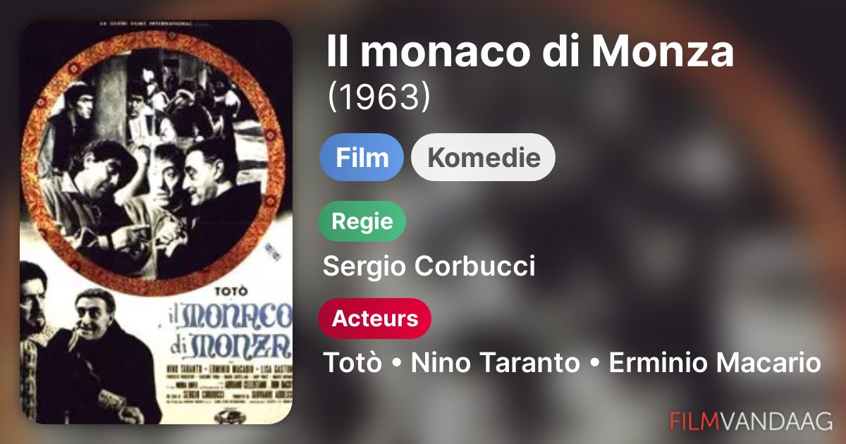 Il monaco di Monza (film, 1963) - FilmVandaag.nl