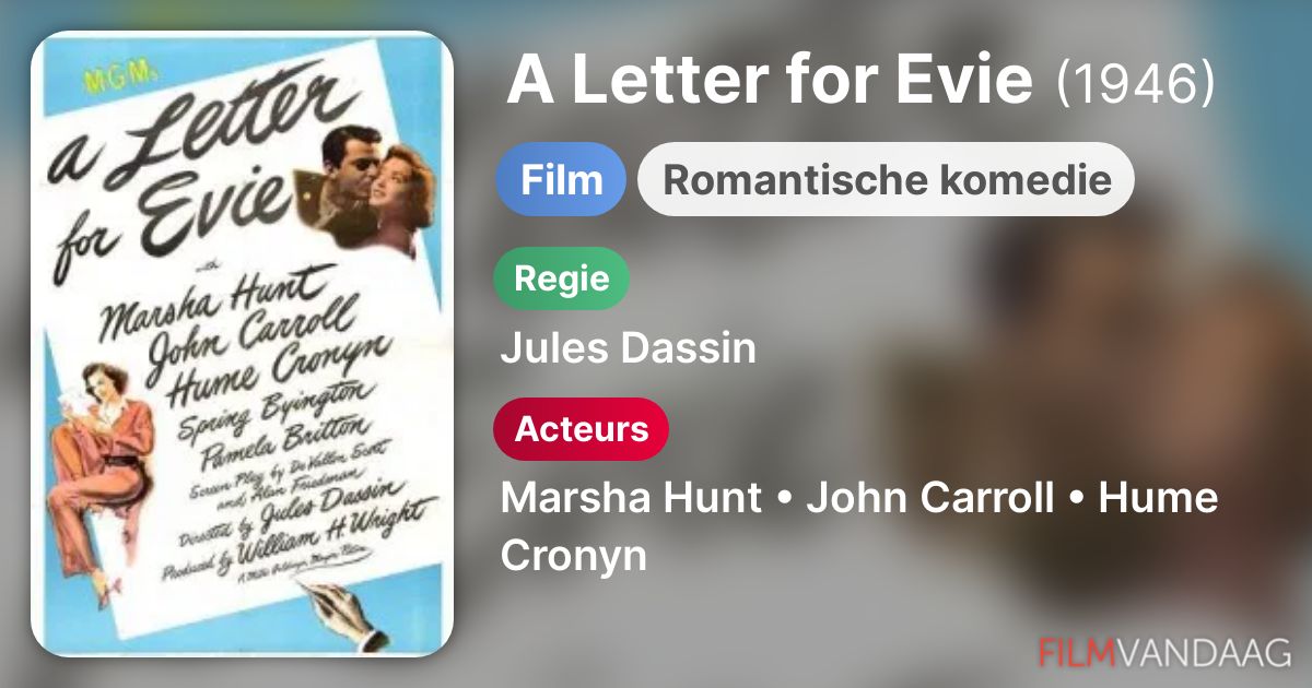 A Letter for Evie (film, 1946) - FilmVandaag.nl