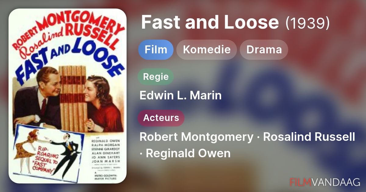 Fast and Loose (film, 1939) - FilmVandaag.nl