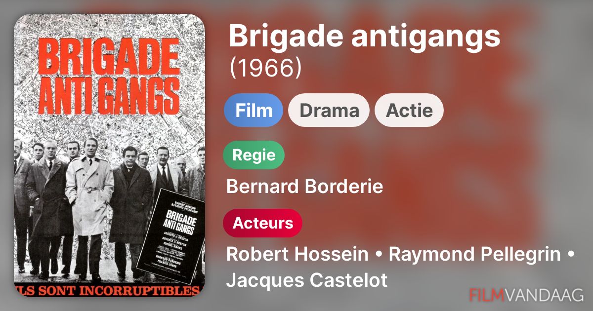 Brigade antigangs (film, 1966) - FilmVandaag.nl
