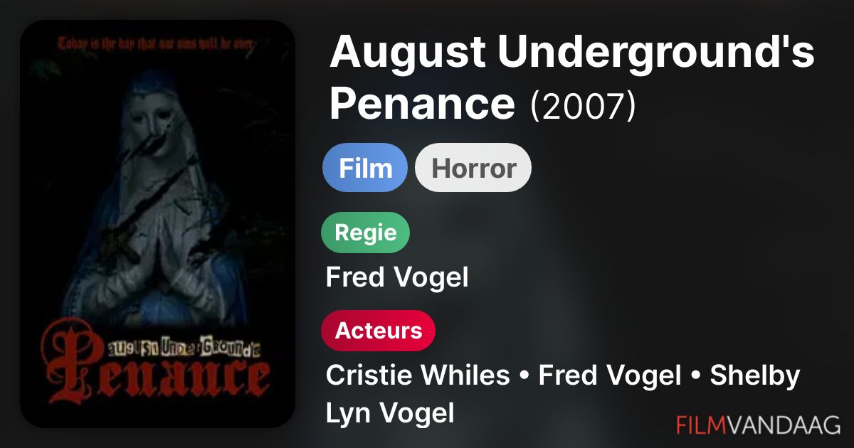 August Underground's Penance (film, 2007) - FilmVandaag.nl