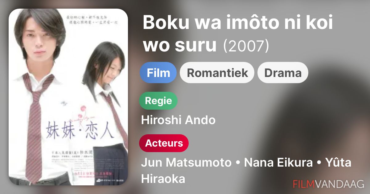 Boku wa imôto ni koi wo suru (film, 2007) - FilmVandaag.nl