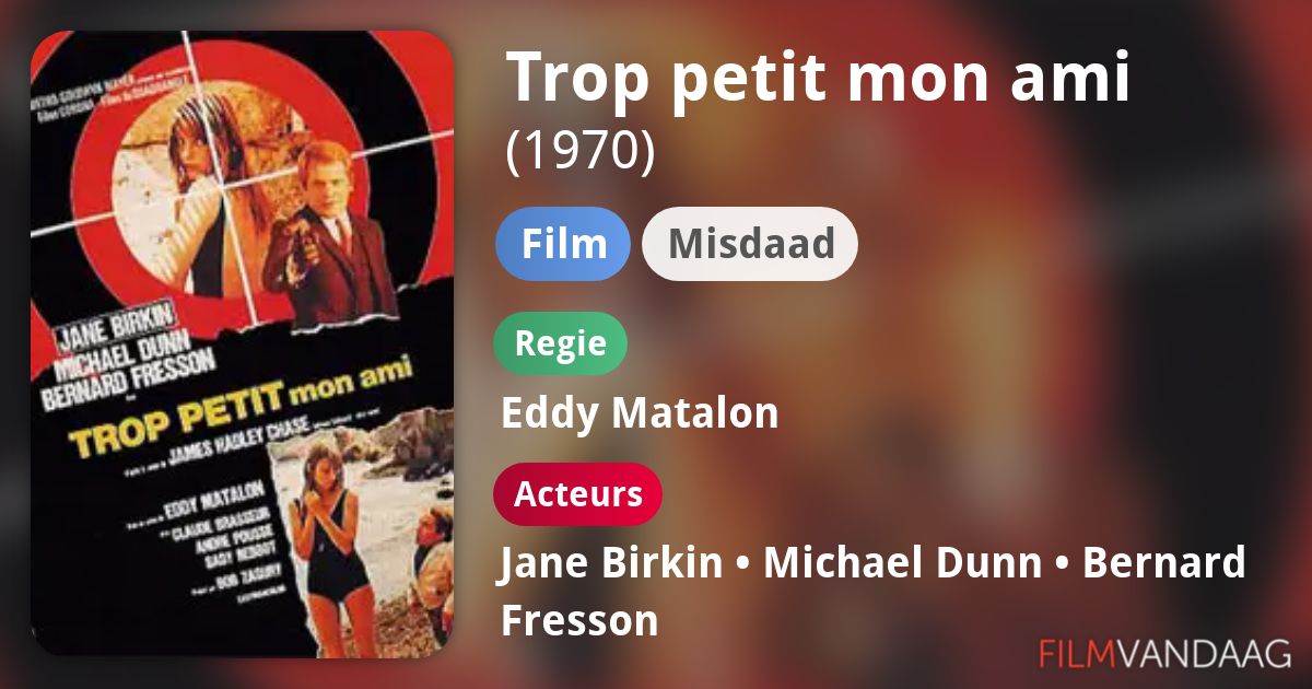 Trop petit mon ami (film, 1970) - FilmVandaag.nl