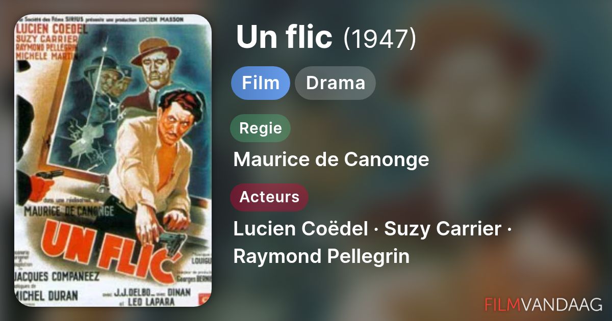 Un flic (film, 1947) - FilmVandaag.nl