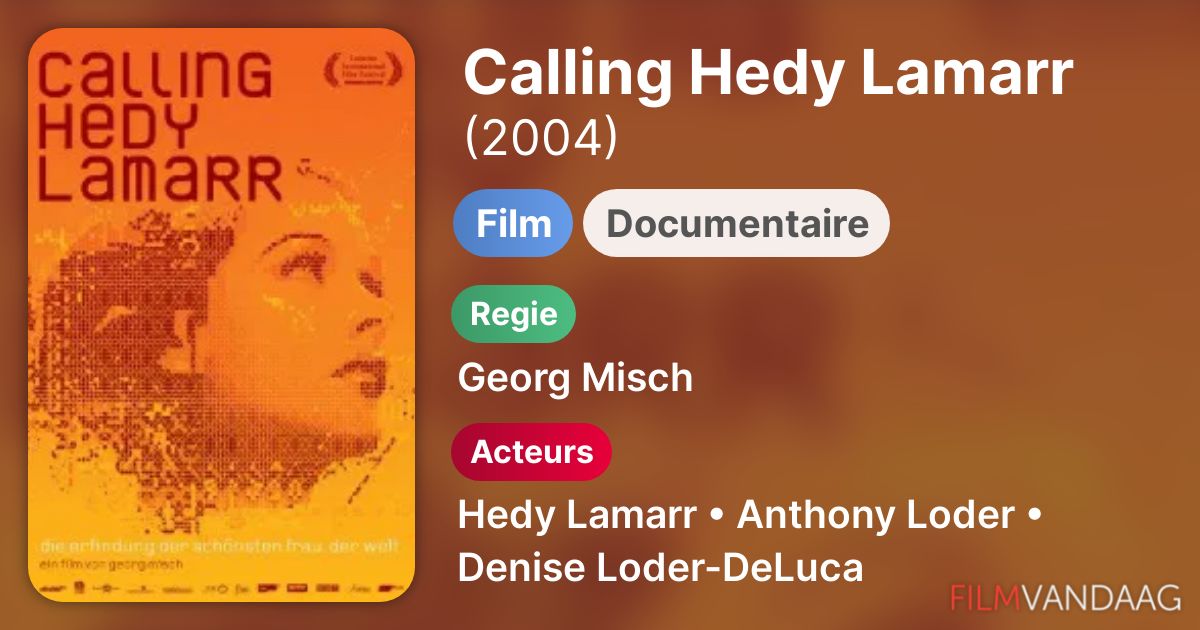Calling Hedy Lamarr (film, 2004) - FilmVandaag.nl
