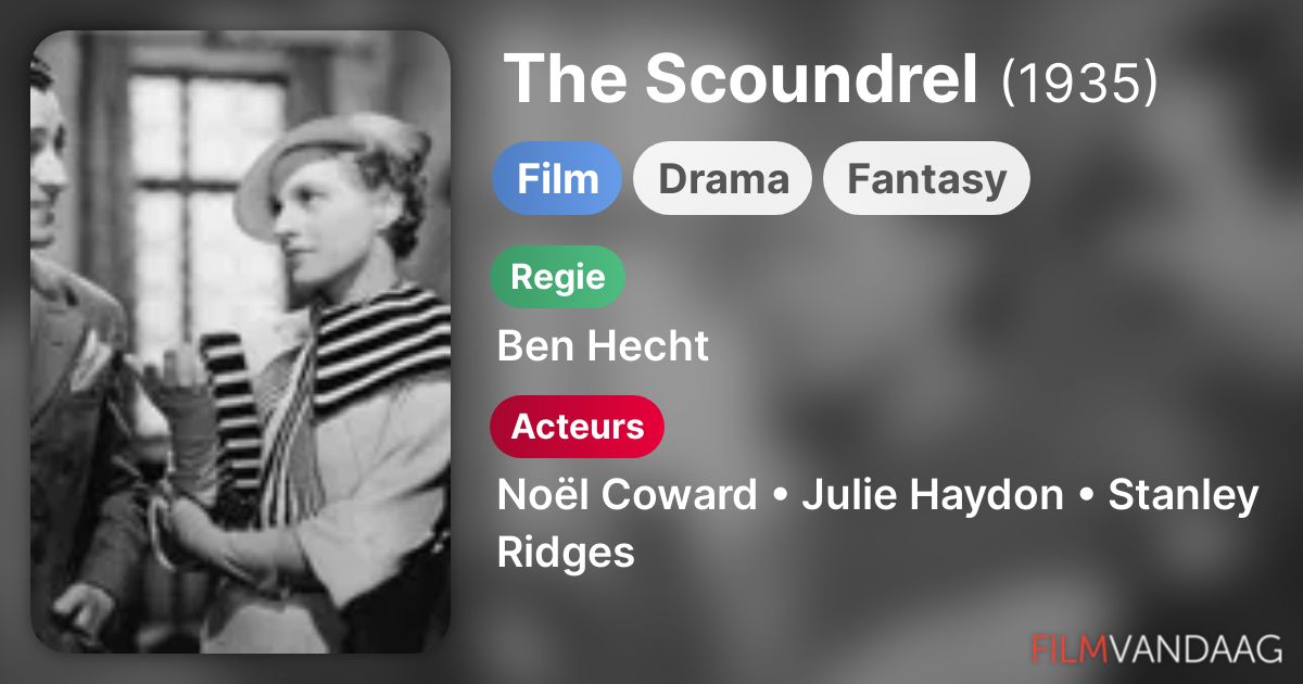 The Scoundrel (film, 1935) - FilmVandaag.nl
