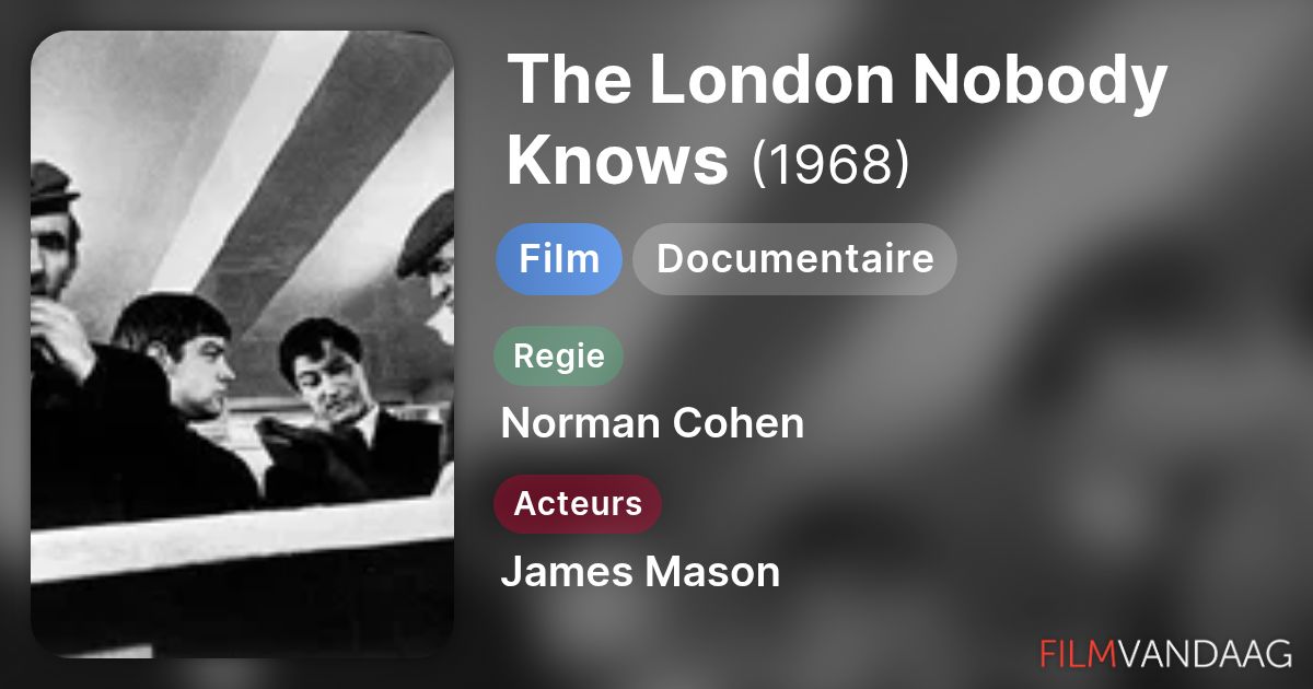 The London Nobody Knows (film, 1968) - FilmVandaag.nl