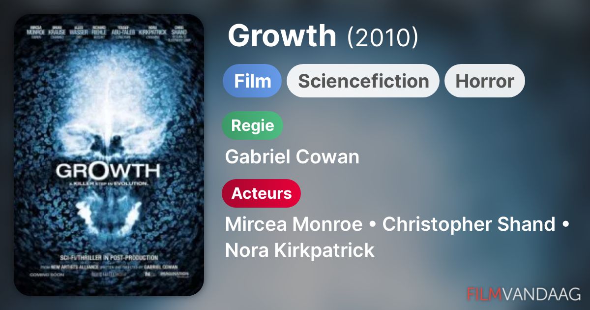 Growth (film, 2009) - FilmVandaag.nl