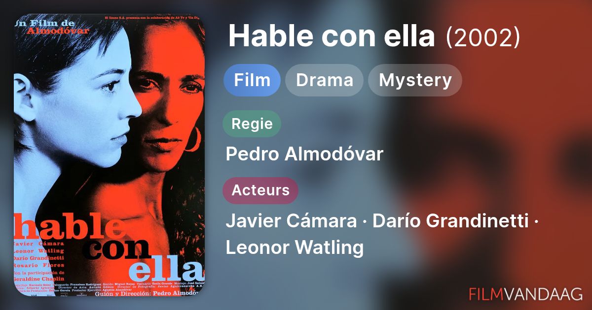 Hable con ella (film, 2002) - FilmVandaag.nl