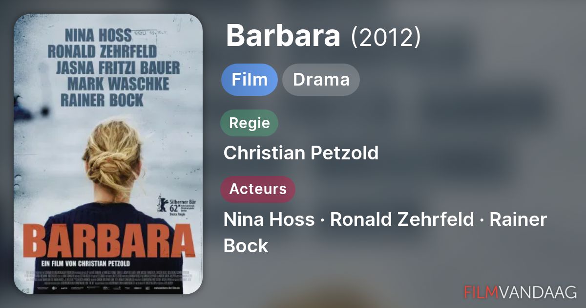 Barbara (film, 2012) - FilmVandaag.nl