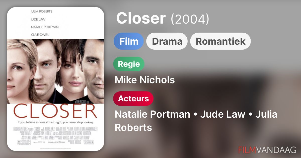 Closer (film, 2004) - FilmVandaag.nl