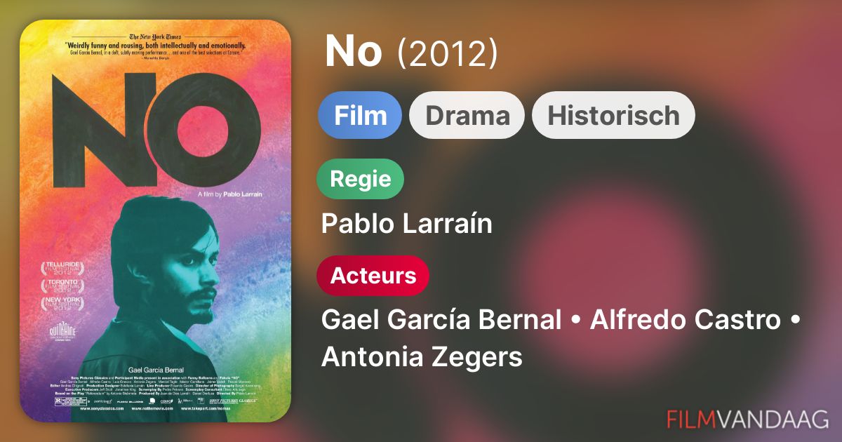 No (film, 2012) - FilmVandaag.nl