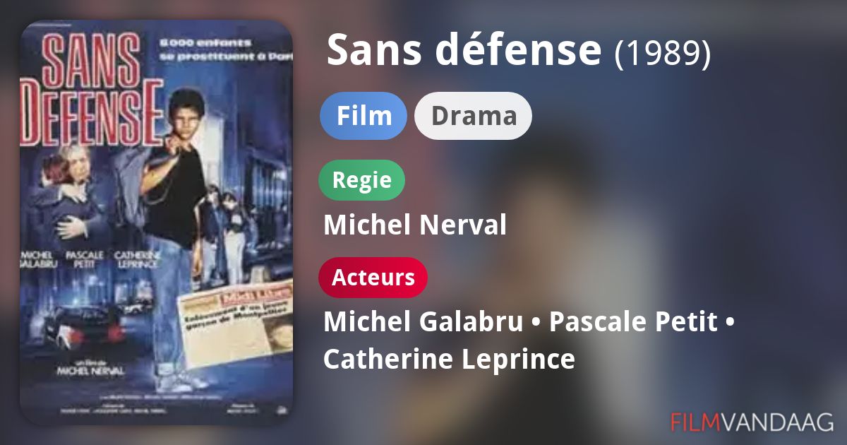 Sans défense (film, 1989) - FilmVandaag.nl