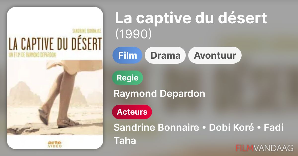 La captive du désert (film, 1990) - FilmVandaag.nl
