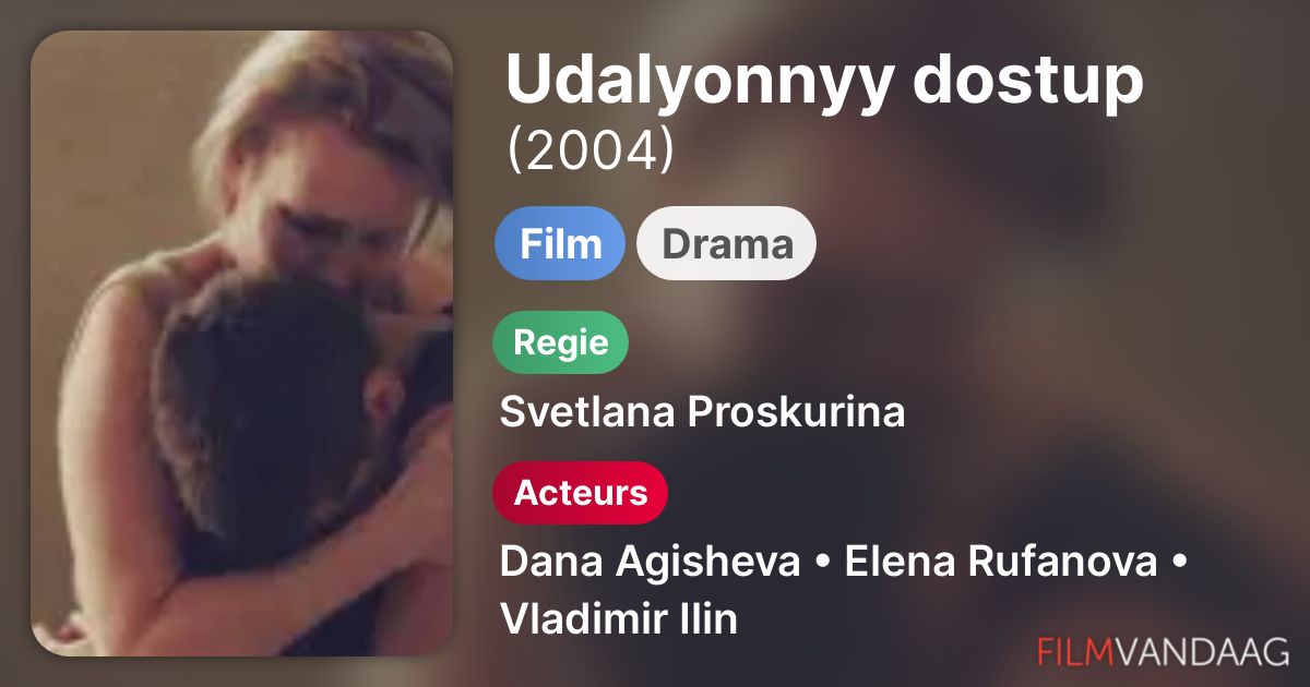 Udalyonnyy dostup (film, 2004) Nu Online Kijken - FilmVandaag.nl