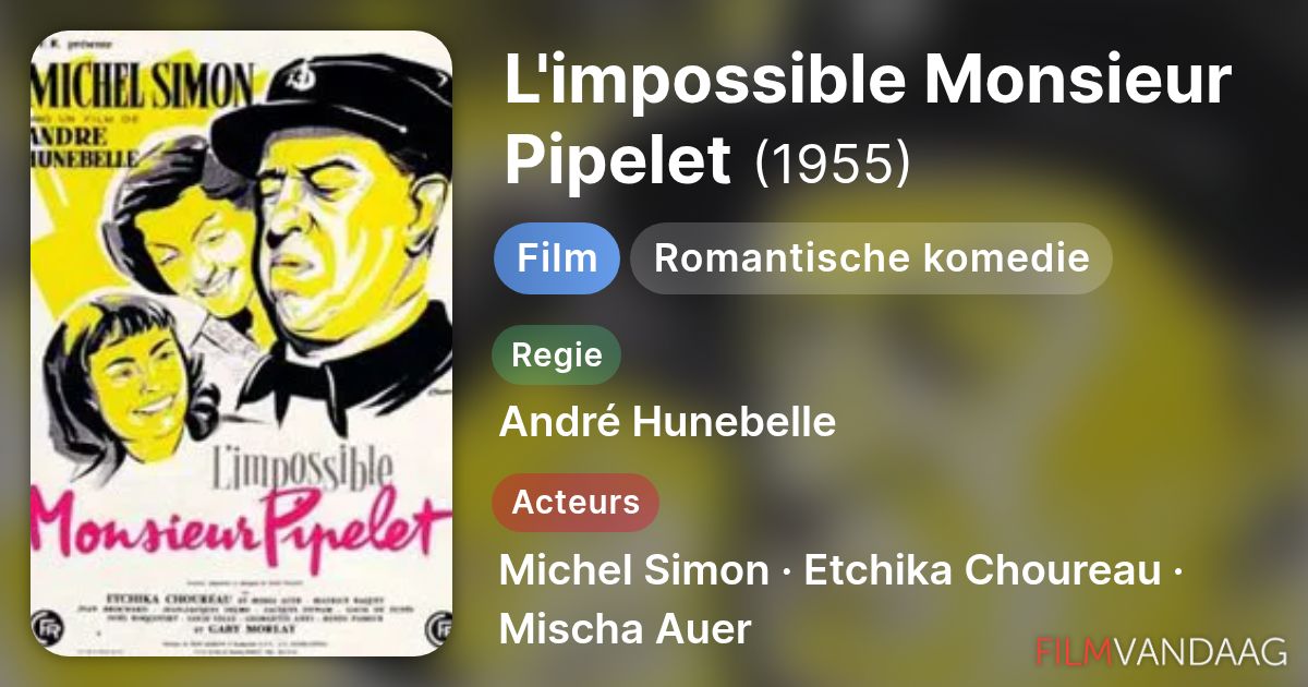 L'impossible Monsieur Pipelet (film, 1955) - FilmVandaag.nl