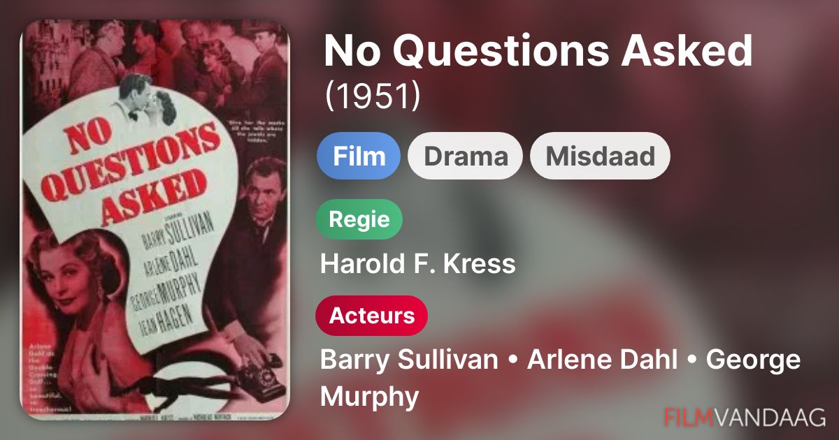 No Questions Asked (film, 1951) - FilmVandaag.nl