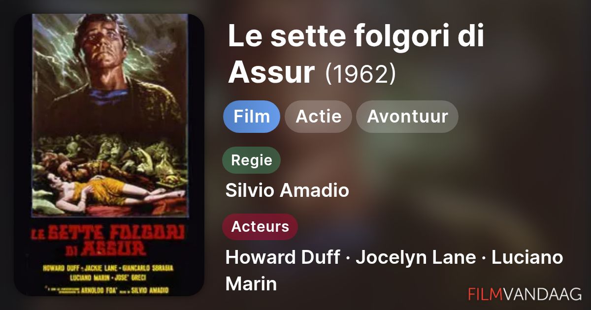 Le sette folgori di Assur (film, 1962) - FilmVandaag.nl