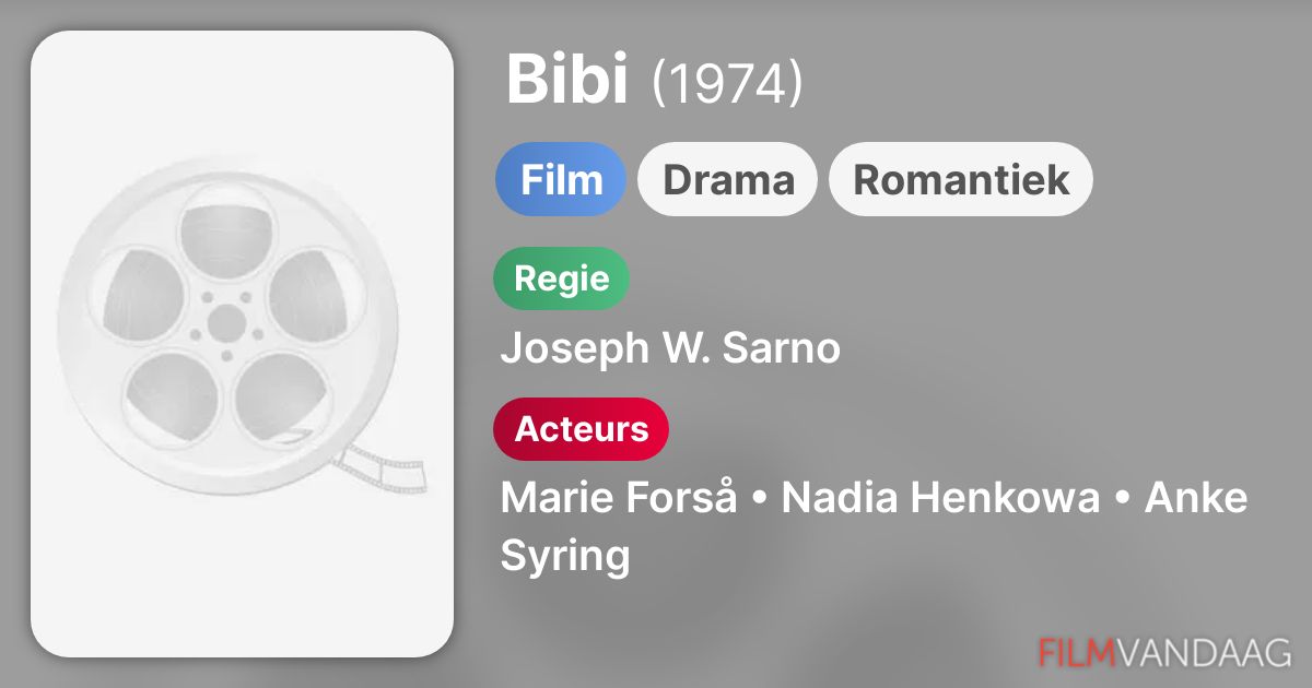 Bibi (film, 1974) - FilmVandaag.nl