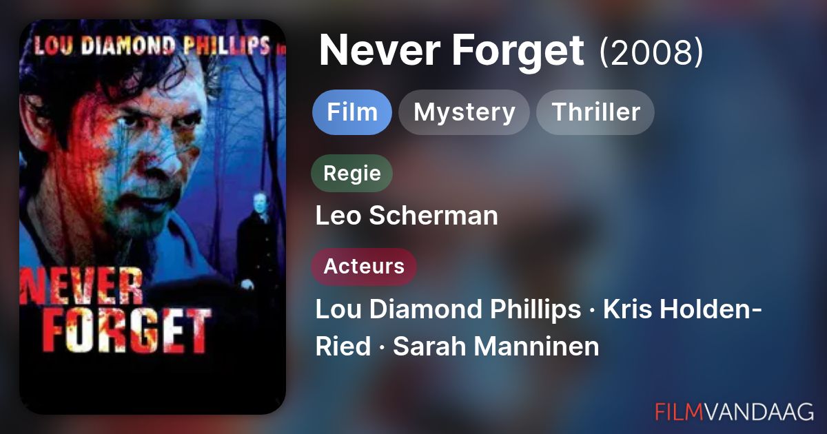Never Forget (film, 2008) - FilmVandaag.nl