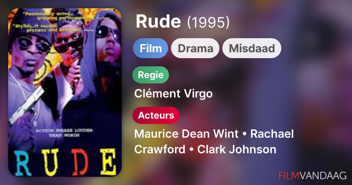 Rude (film, 1995) - FilmVandaag.nl