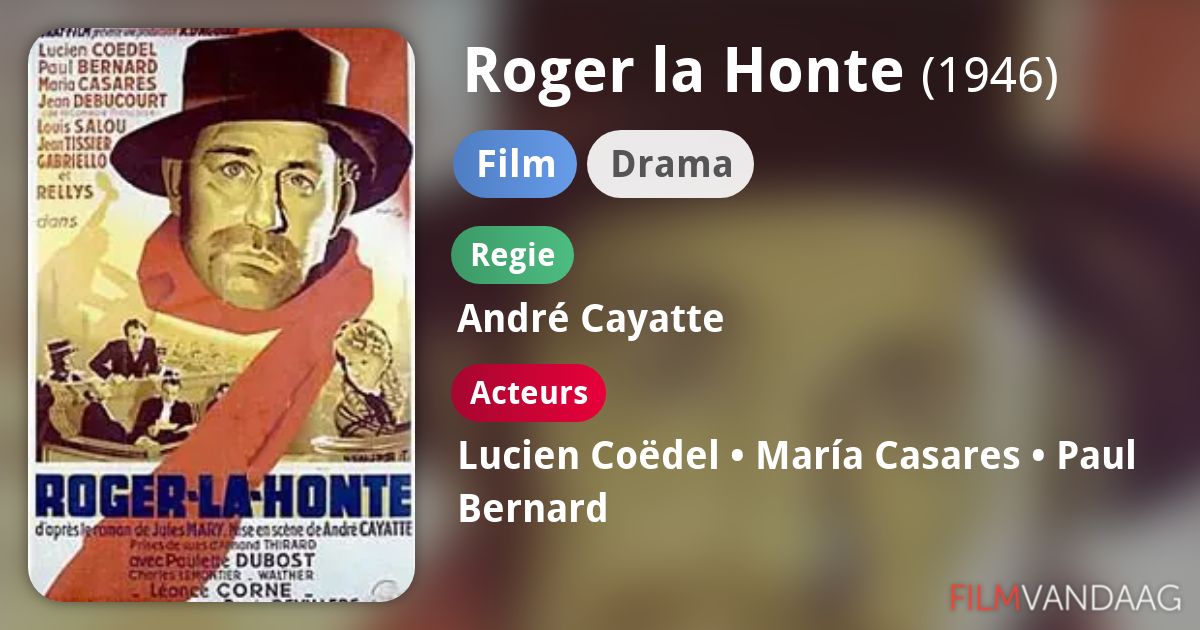Roger la Honte (film, 1946) - FilmVandaag.nl