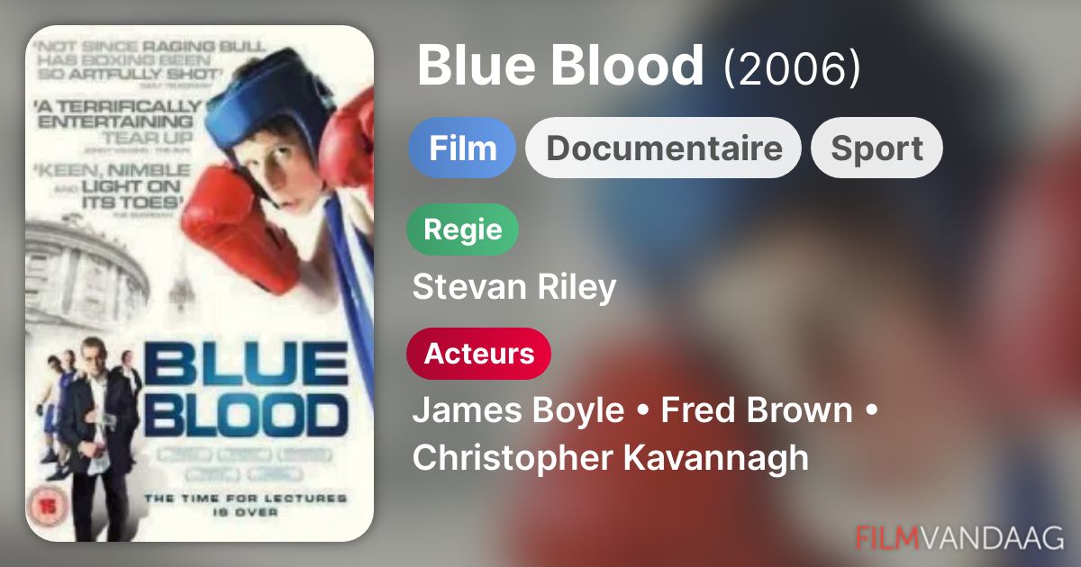 Blue Blood (film, 2006) - FilmVandaag.nl
