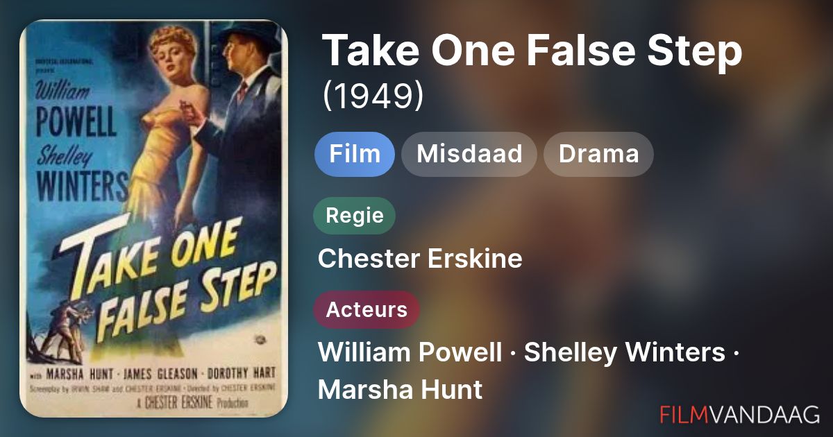 Take One False Step (film, 1949) - FilmVandaag.nl