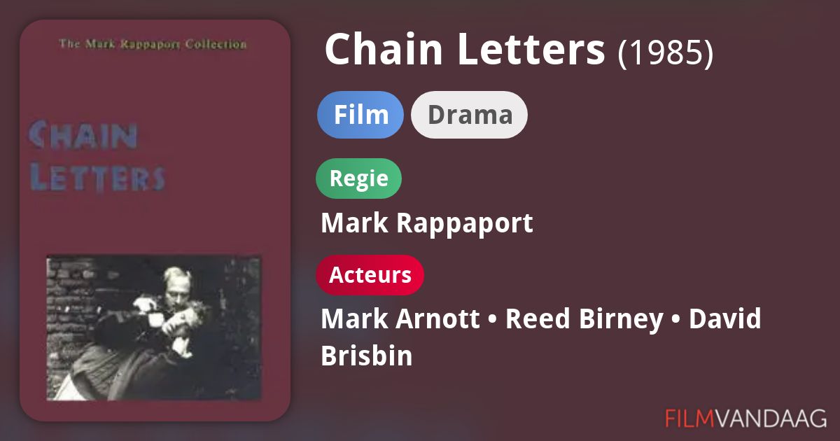 Chain Letters (film, 1985) - FilmVandaag.nl