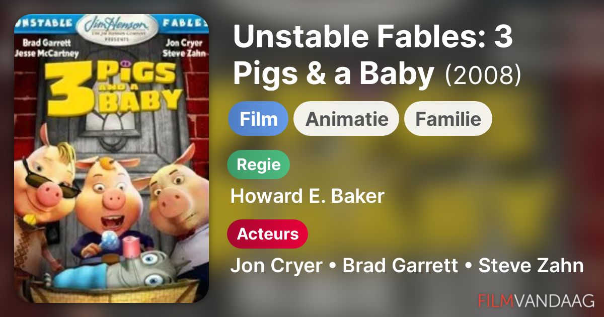 Unstable Fables: 3 Pigs & a Baby (film, 2008) kopen op dvd of blu-ray - FilmVandaag.nl
