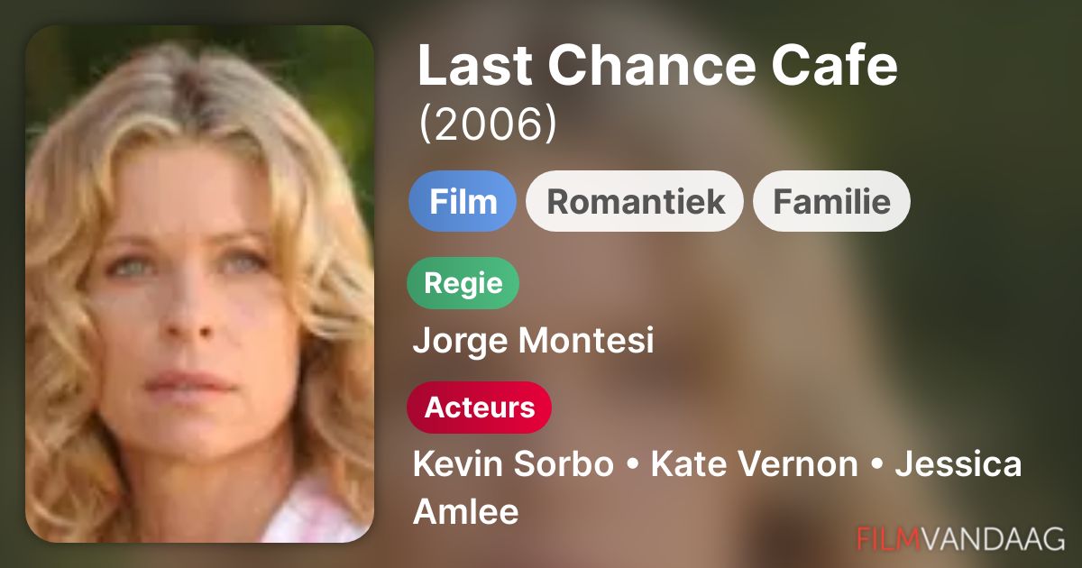 Last Chance Cafe (film, 2006) - FilmVandaag.nl