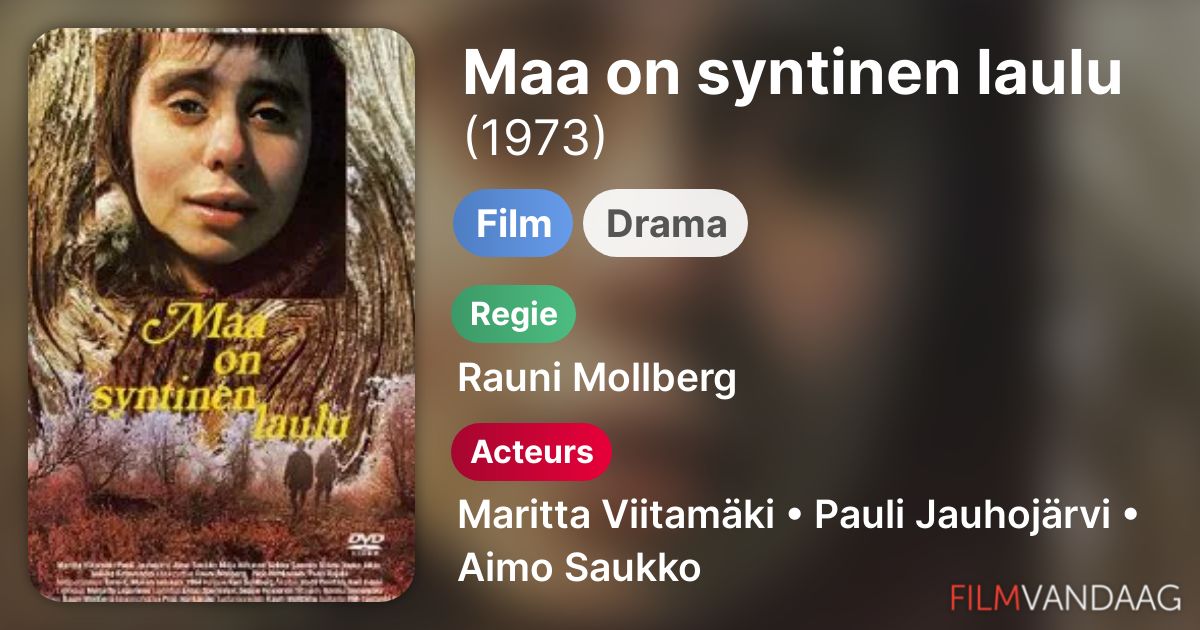 Maa on syntinen laulu (film, 1973) - FilmVandaag.nl