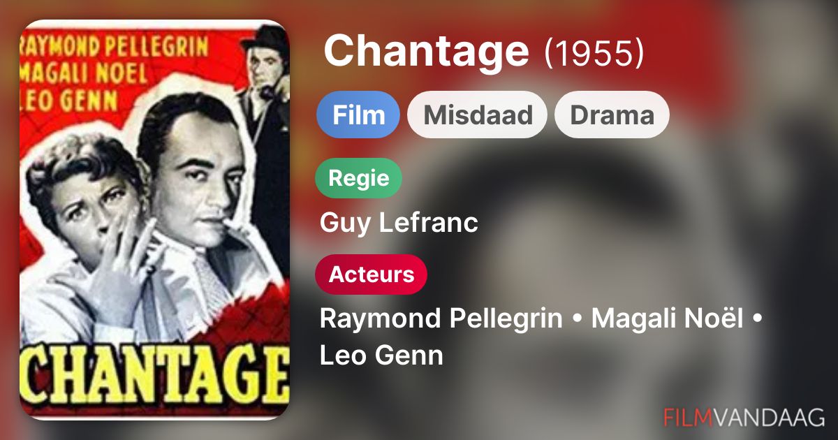 Chantage (film, 1955) - FilmVandaag.nl