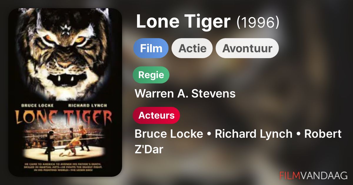 Lone Tiger (film, 1999) - FilmVandaag.nl