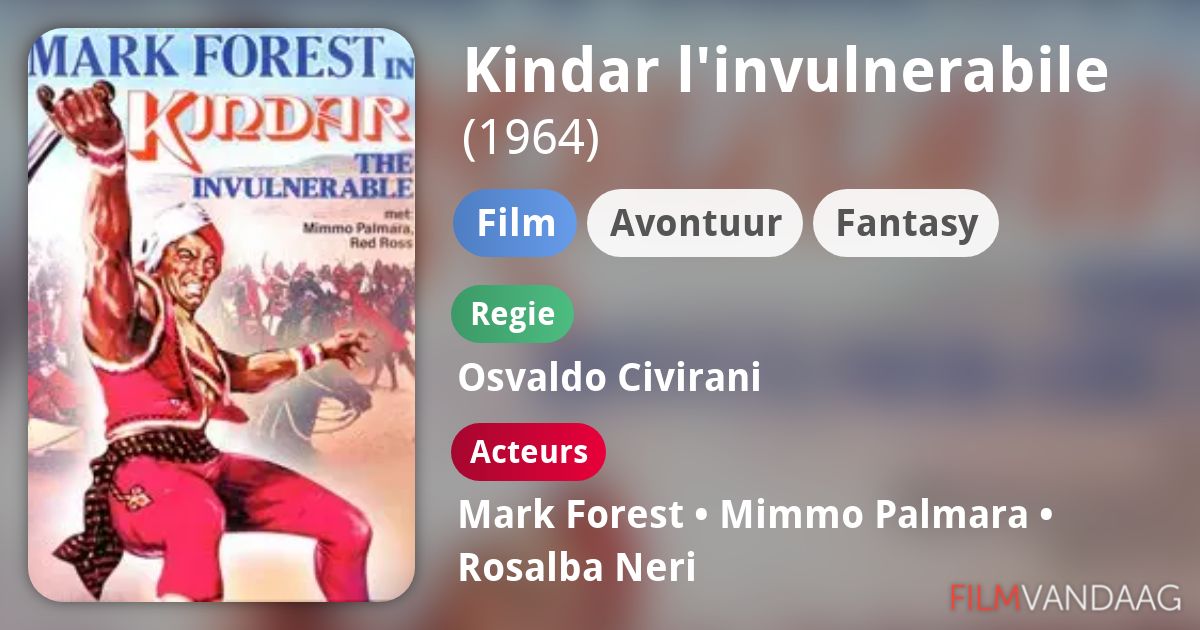Kindar l'invulnerabile (film, 1964) - FilmVandaag.nl