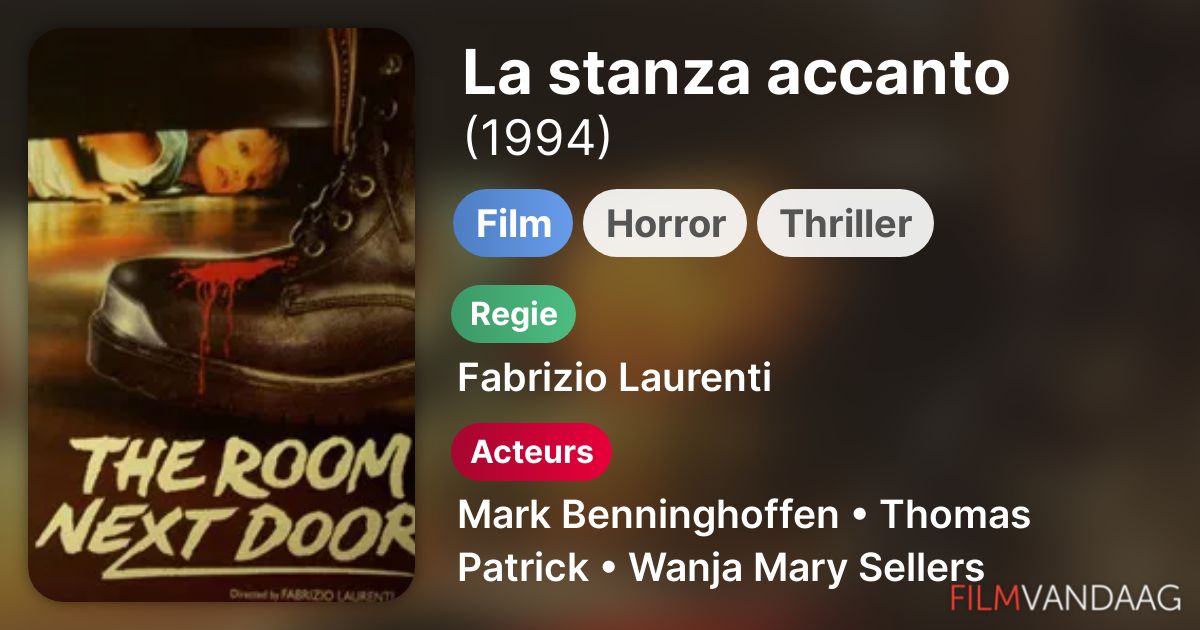 La stanza accanto (film, 1994) kopen op dvd of blu-ray - FilmVandaag.nl