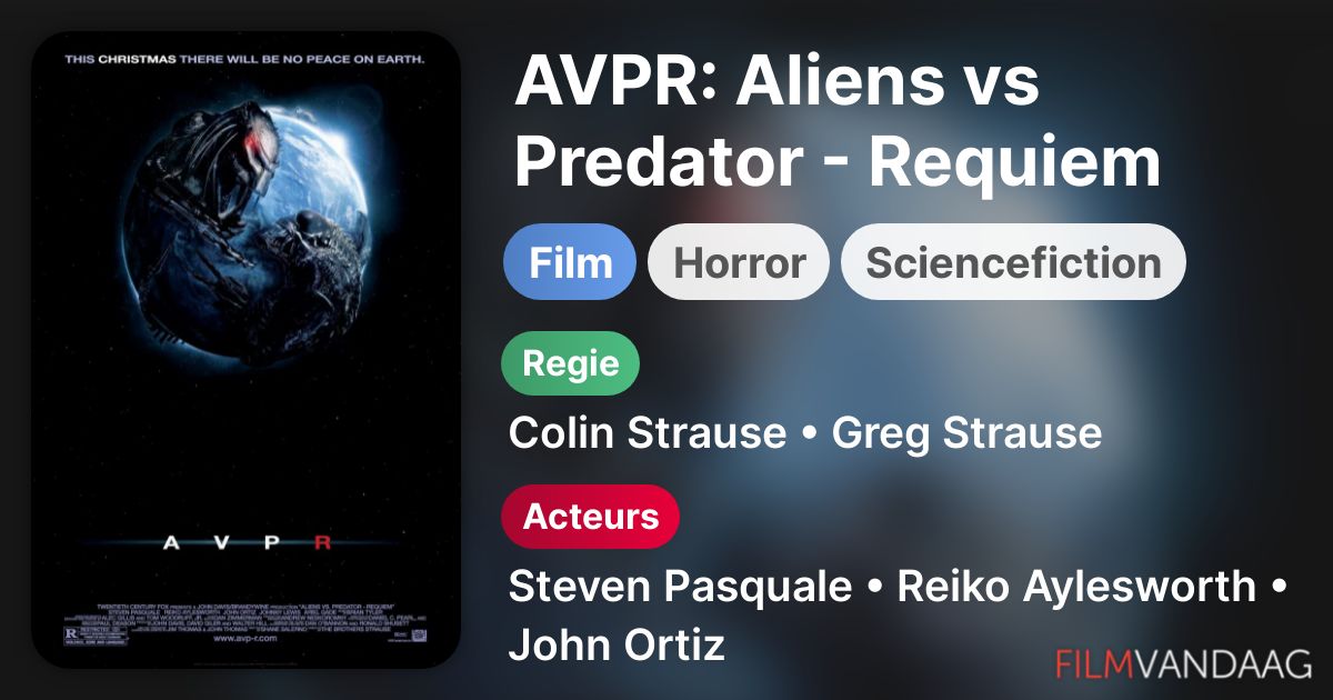 AVPR: Aliens vs Predator - Requiem (film, 2007) - FilmVandaag.nl