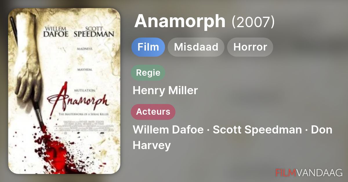 Anamorph (film, 2007) kopen op dvd of blu-ray - FilmVandaag.nl