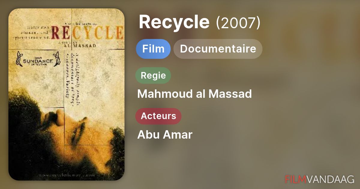 Recycle (film, 2007) - FilmVandaag.nl