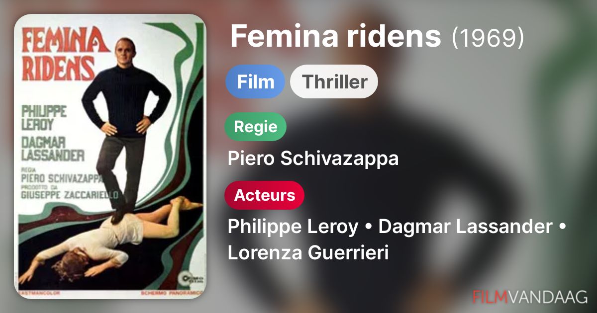 Femina ridens (film, 1969) Nu Online Kijken - FilmVandaag.nl