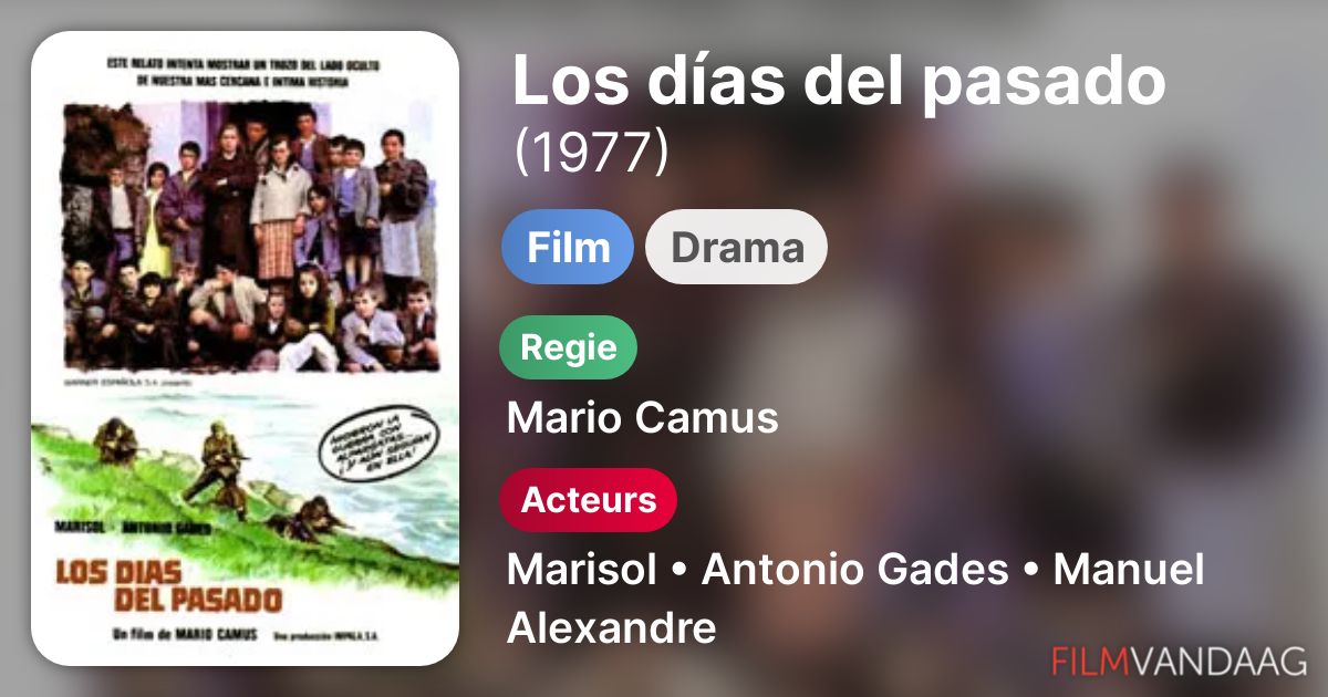 Los días del pasado (film, 1978) - FilmVandaag.nl