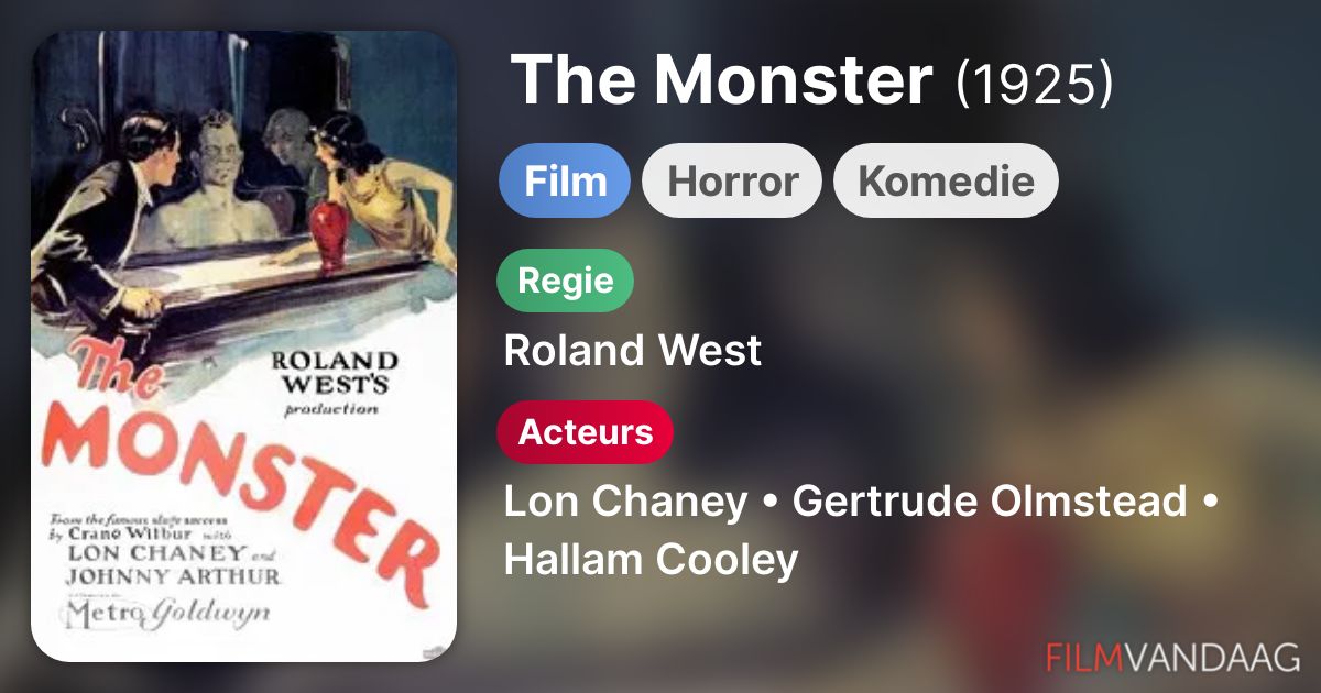 The Monster (film, 1925) - FilmVandaag.nl